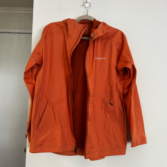 Merrell | Jackets & Coats | Orange Merrell Whisper Rain Coat | Poshmark